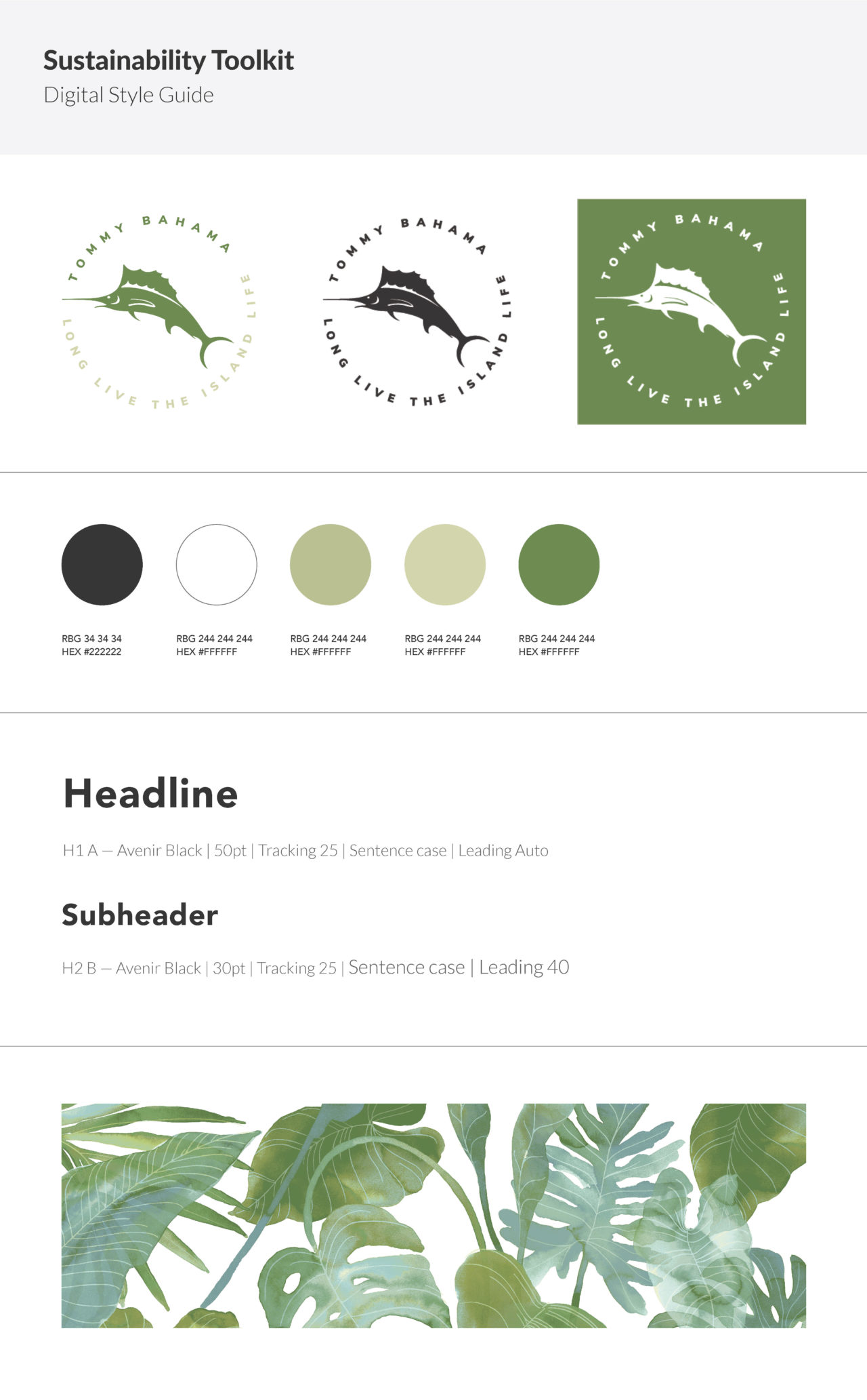 Tommy Bahama Digital Style Guide – Nina Wesler